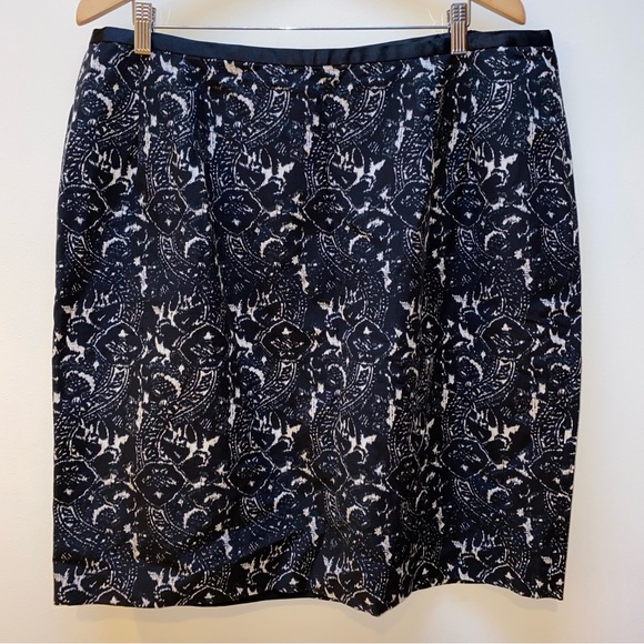Talbots | Skirts | Nwt Talbot Black Cream Print Sz 8w | Poshmark